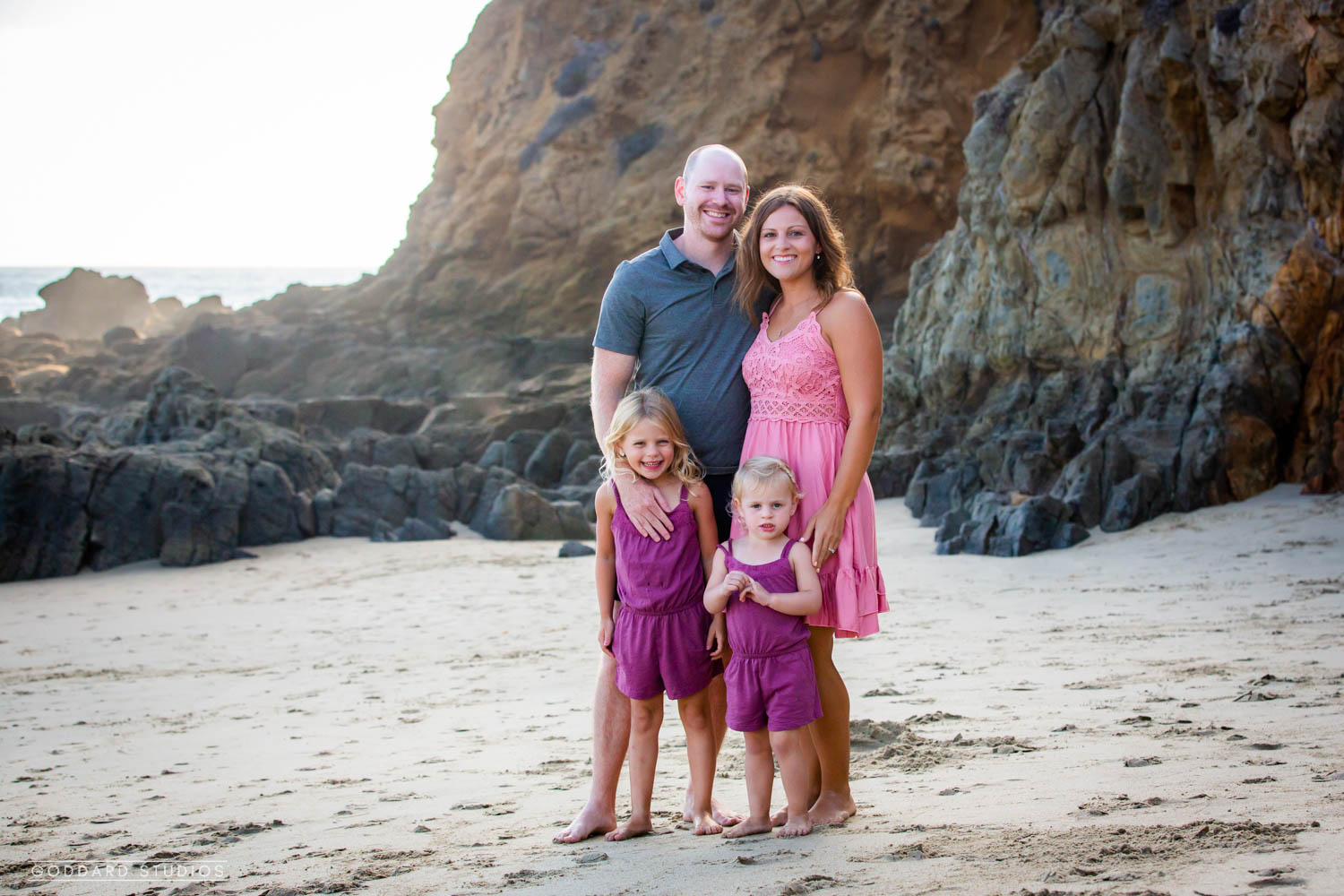 Sunset Family Portrait Beach Session ~ photos by Anna Goddard